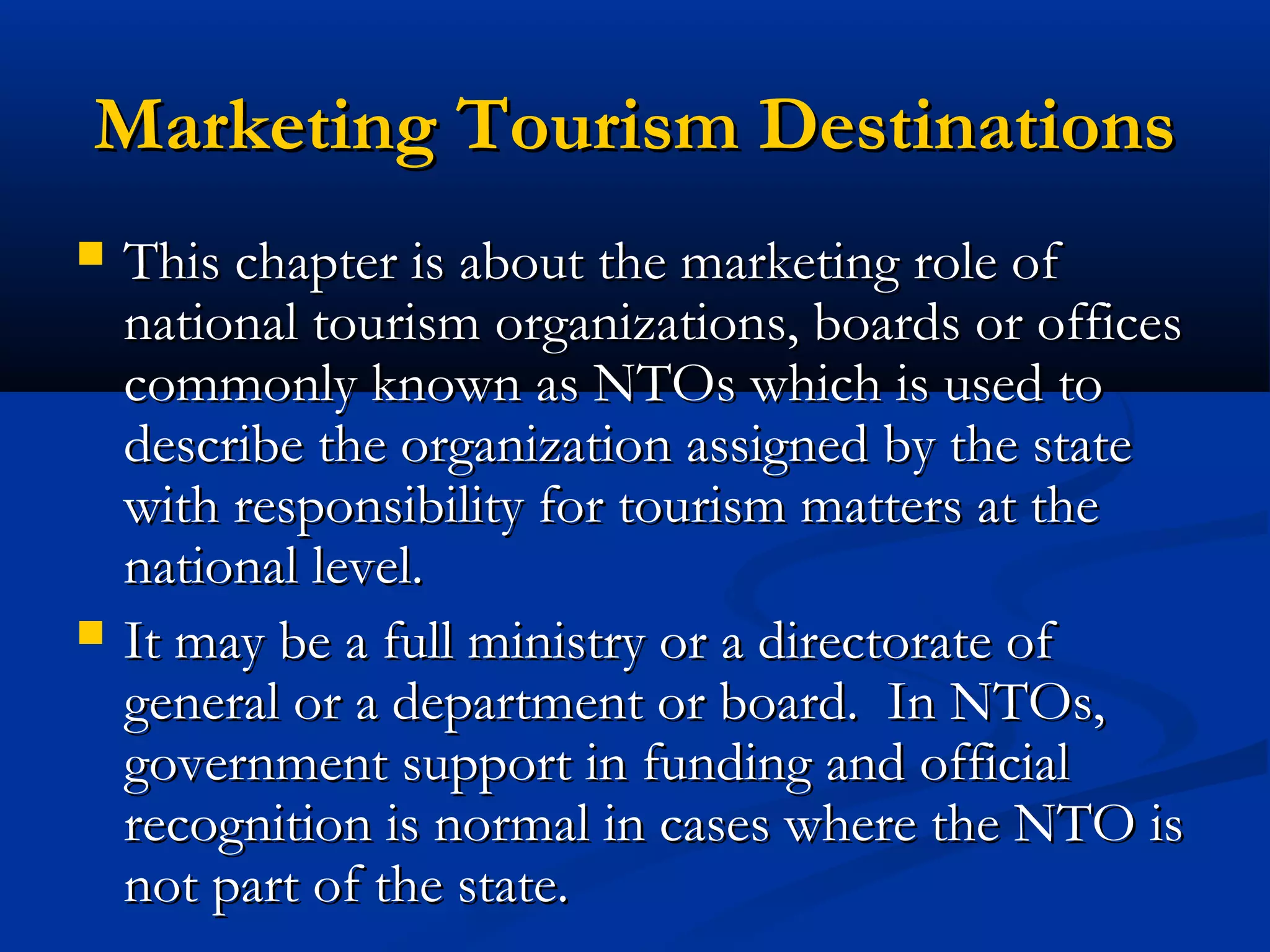 Marketing - Tourism Destinations | PPT