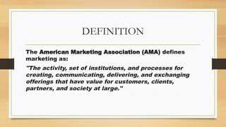 MARKETING -MEANING,DEFINITION,IMPORTANCE | PPTX