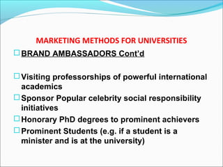 Marketing universities in the 21st century:A customer centered approach ...