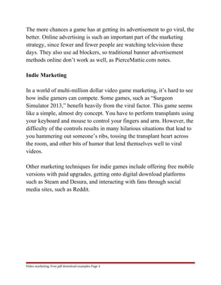 Marketing video game | DOC
