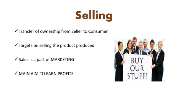 Marketing vs selling | PPTX | Marketing and Advertising | Business