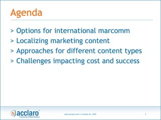 Marketing Translation with Acclaro | PPT