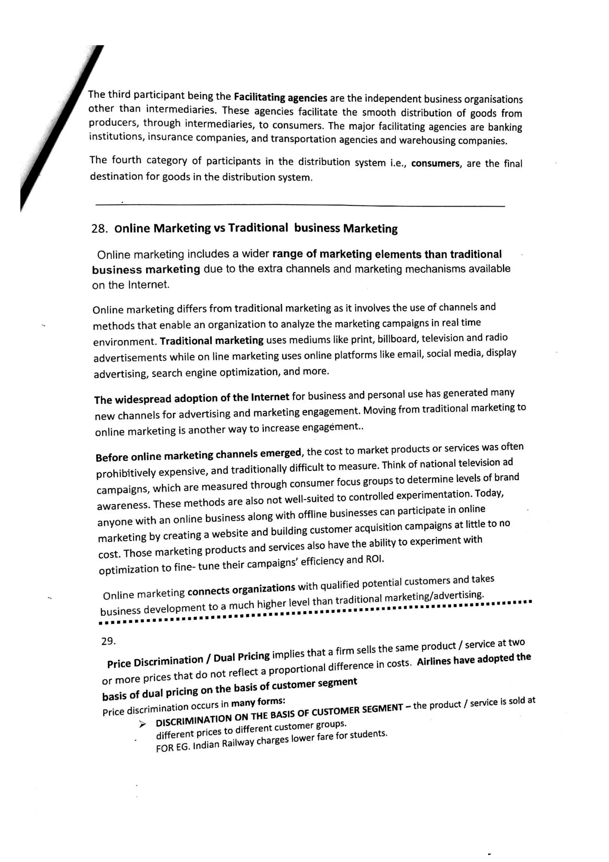 Marketing (783) Marking Scheme Sample paper CBSE Class 12 2017 | PDF