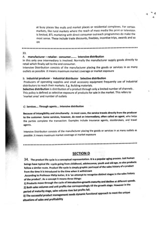Marketing (783) Marking Scheme Sample paper CBSE Class 12 2017 | PDF