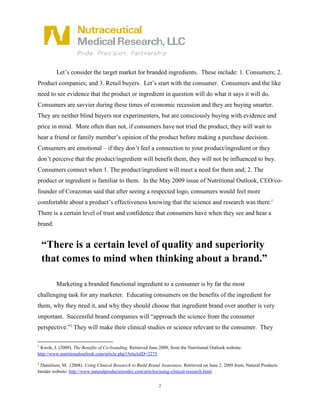 Marketing Your Branded Ingredient | PDF