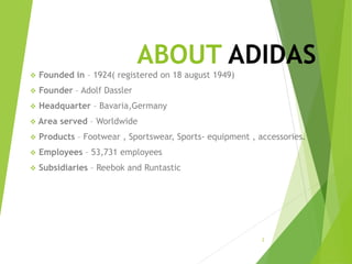 Marketing Mix on Adidas | PPTX