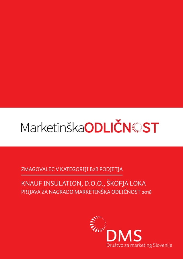 Prijava za nagrado marketinška odličnost: Knauf Insulation | PDF