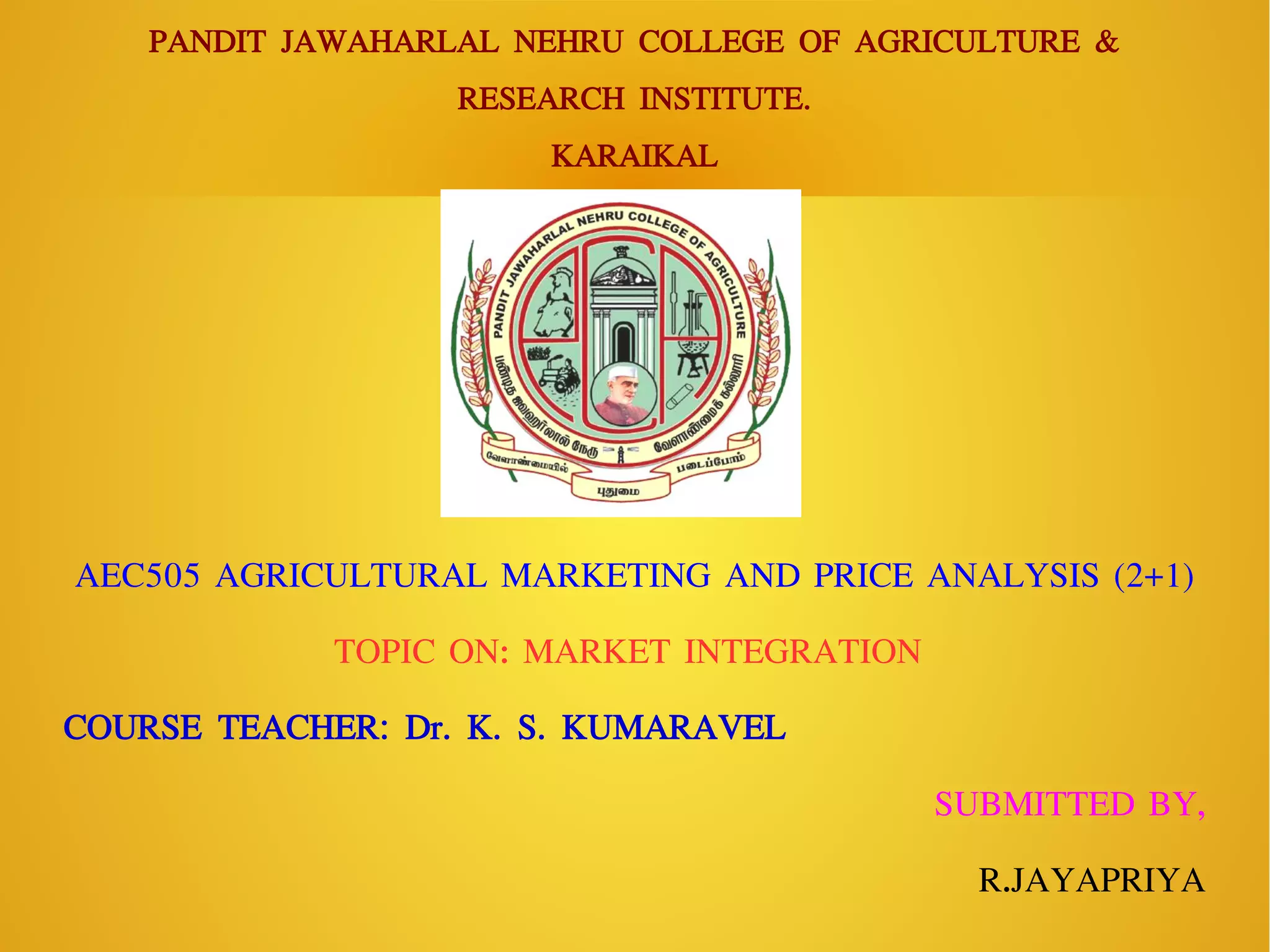 Market integration | PPT