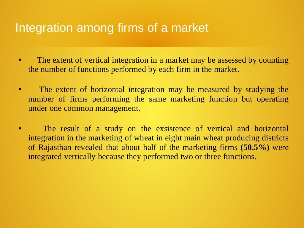 Market integration
