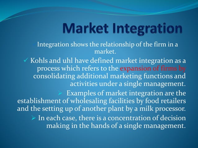 Market integration by babita baghel | PPT