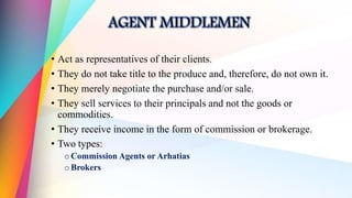 Market intermediaries in Agricultural Marketing | PPTX