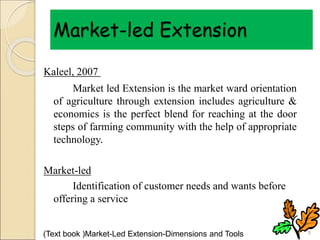 Market-Led Extension to Enhance Producer Share | PPT