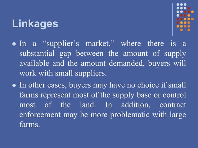 Agricultural Market linkages | PPTX