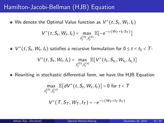 Stochastic Control/Reinforcement Learning for Optimal Market Making | PDF