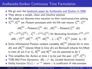 Stochastic Control/Reinforcement Learning for Optimal Market Making | PDF