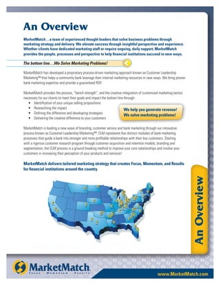 Market Match Capabilities | PDF
