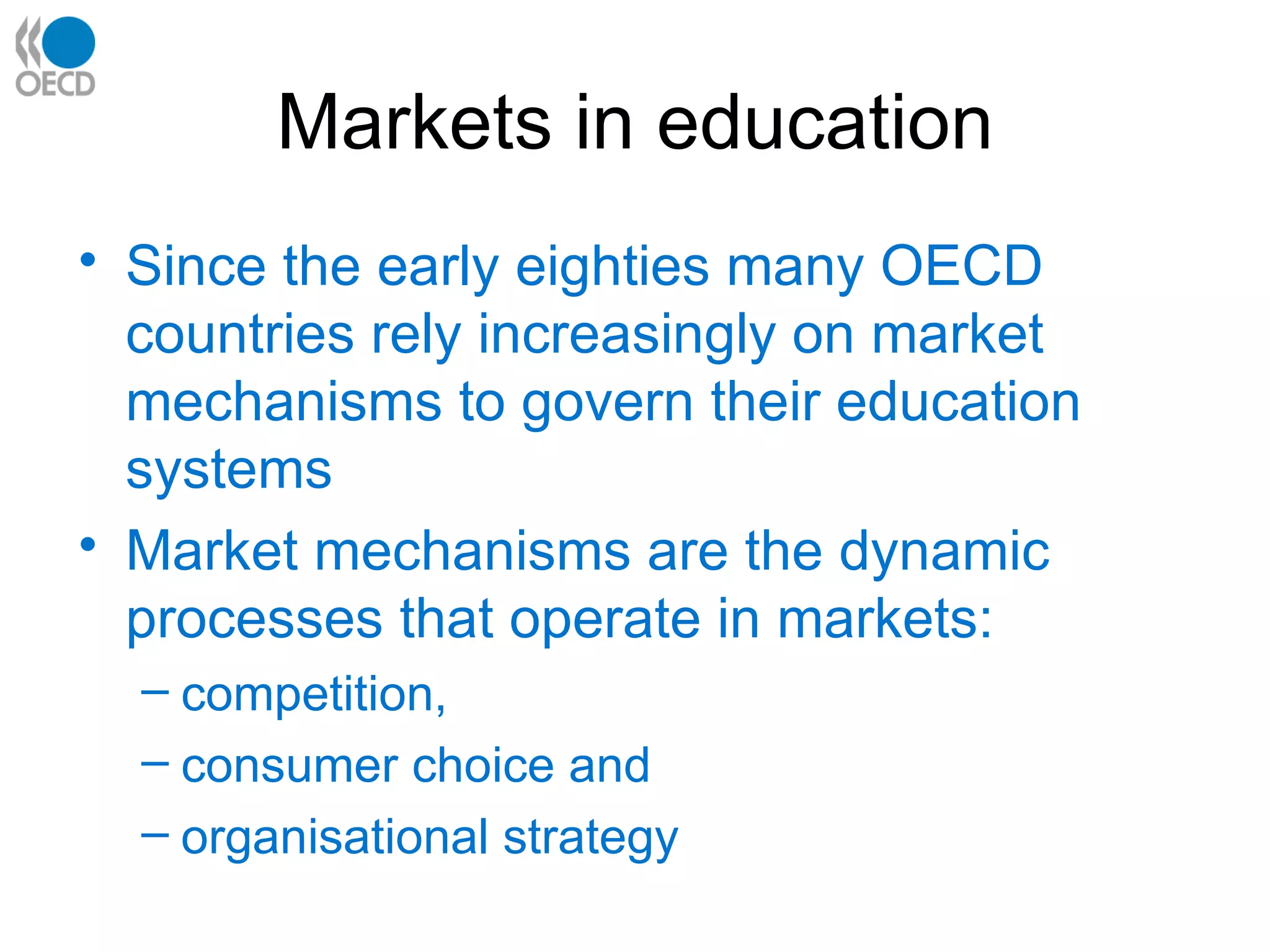 Market Mechanisms in Education | PPT