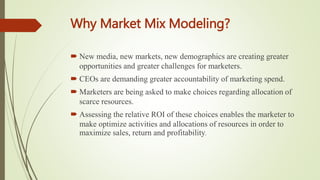 Market mix modelling | PPTX