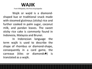 Indonesian Market Munchies (jajanan pasar) | PPT