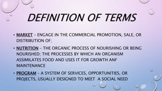 Market nutrition program in the philippines | PPTX | Marketing and ...