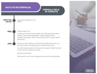 Comprehensive Guide in using Formulas for Marketo | PDF