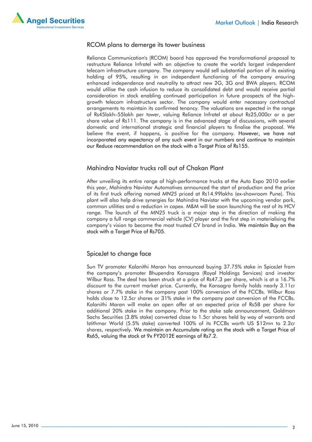 Market outlook 15 06-10 | PDF