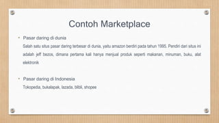 MATERI MAPEL PILIHAN MARKETPLACE KELAS XI MPLB | PPTX