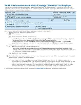 New Health Insurance Marketplace Coverage | PDF