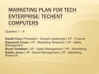 Market Plan Presentation - Course Project | PPTX