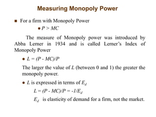 MARKET POWER The Monopoly and monopsony.ppt