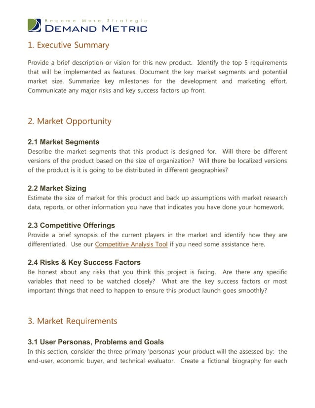 Market Requirements Document | PDF