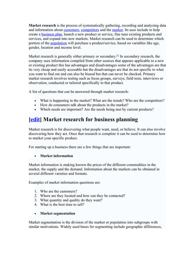 Market Research | DOC