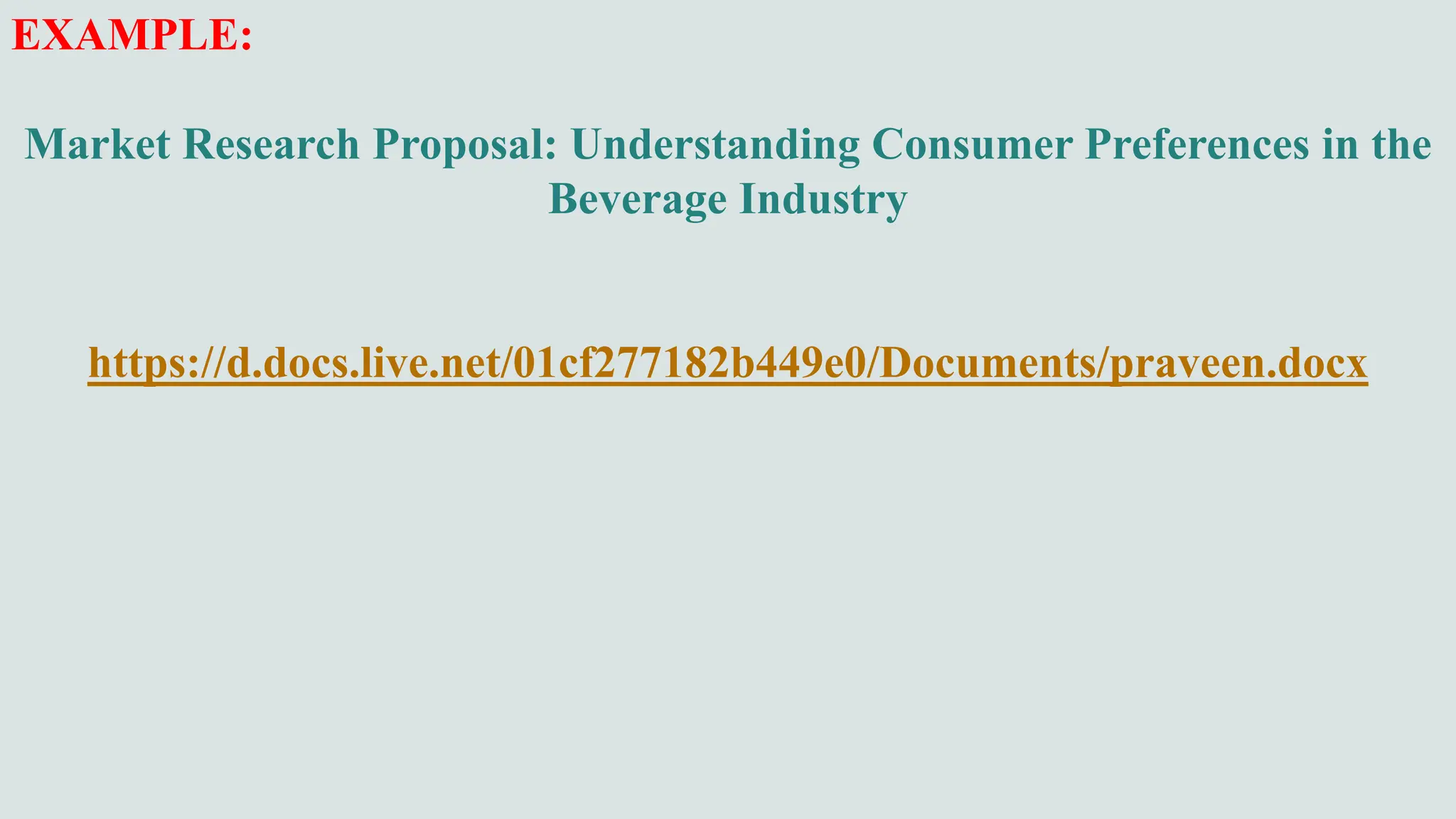 market research Proposal about, Meaning and Other | PPT