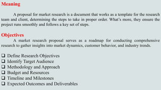market research Proposal about, Meaning and Other | PPT