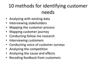 Market research and identifying customer needs | PPTX