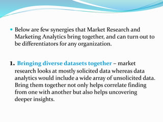 Market research and marketing analytics | PPTX