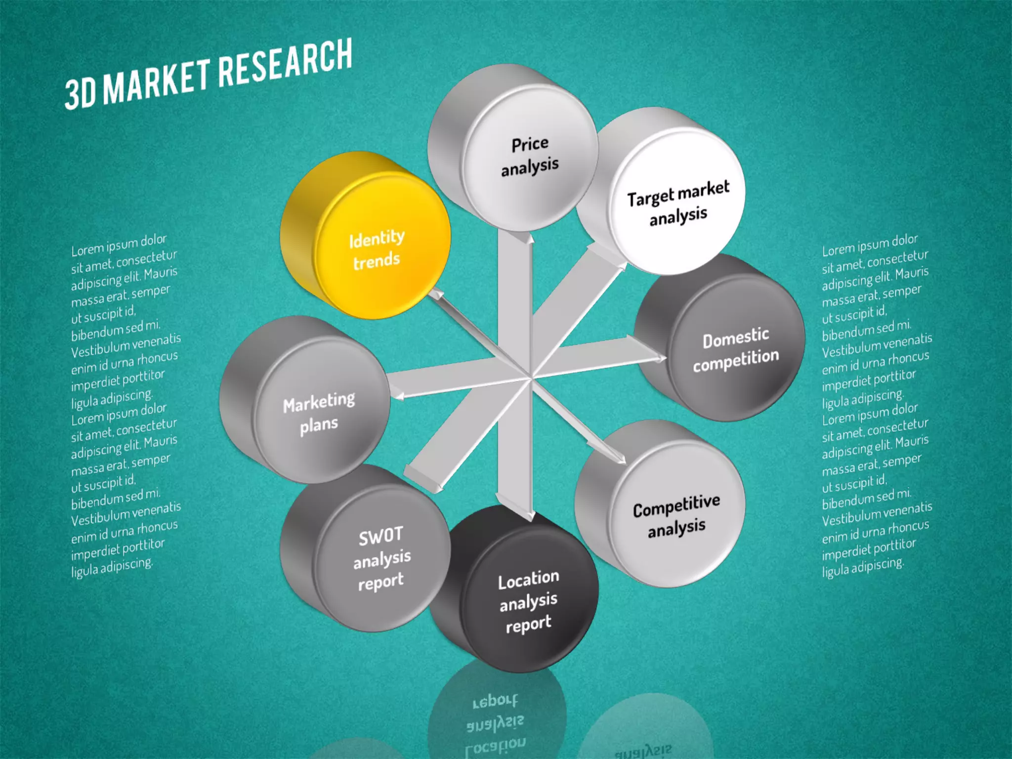 Market Research Diagram for PowerPoint by PoweredTemplate.com