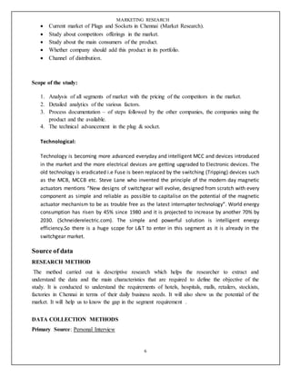 Market Research for L&T Industrial Plug & Socket Final report | DOCX