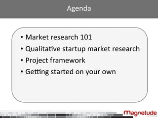 Market Research For Startups | PDF