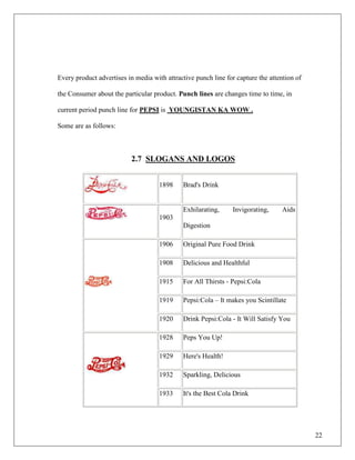 Market Research on Distribution System of Pepsi Project Report | DOC