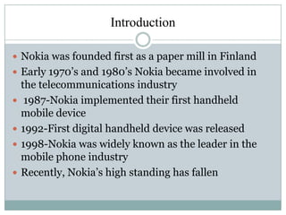 Market Research on Nokia | PPTX