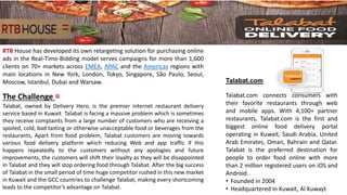 Market Research Plan Talabat.com with data analysis | PDF