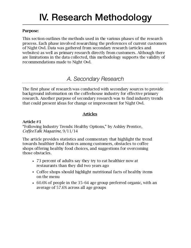 Market Research Project