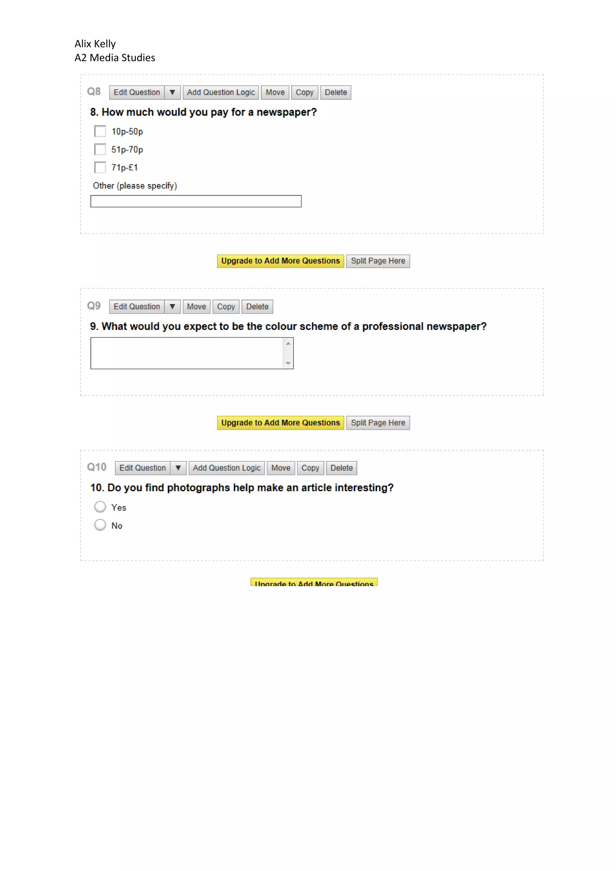 Market research questionnaire | DOCX