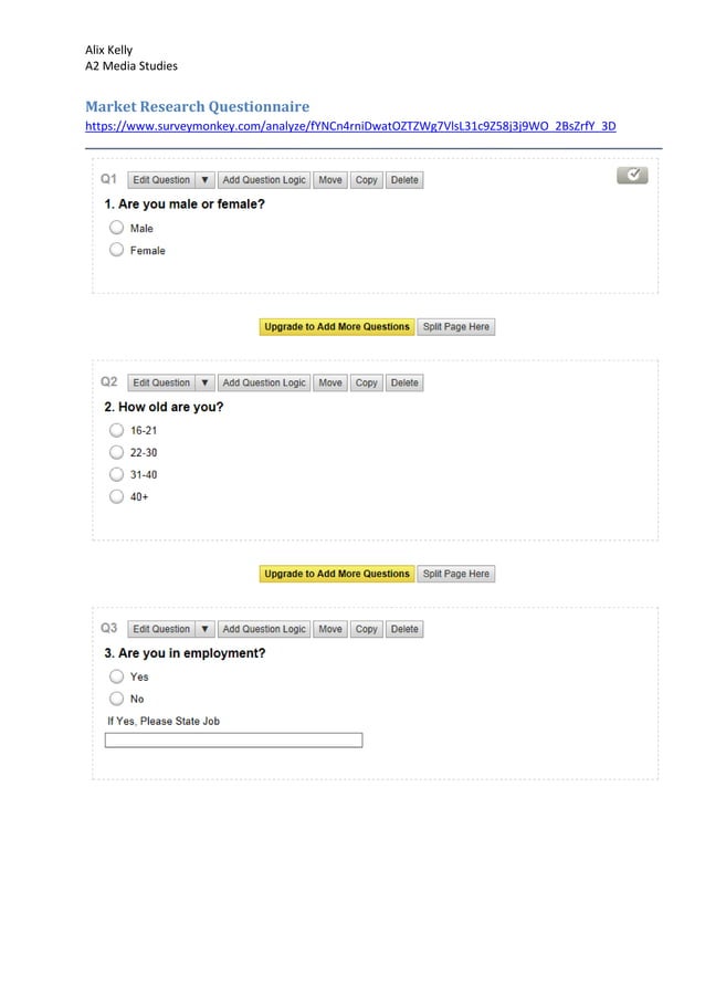 Market research questionnaire | DOCX