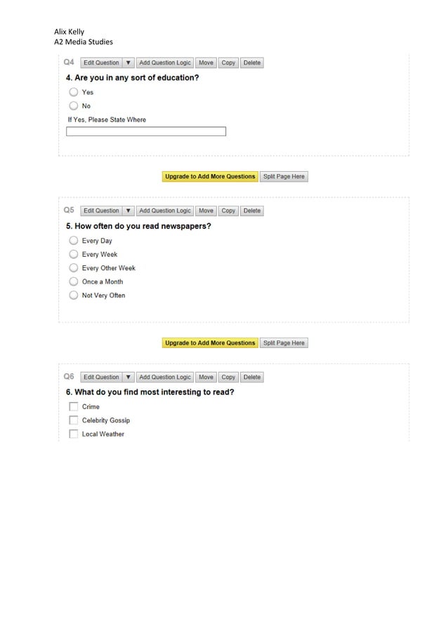 Market research questionnaire | DOCX