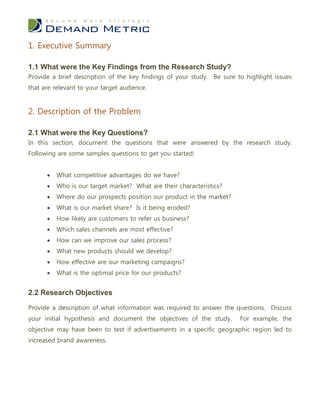 Market Research Report | PDF