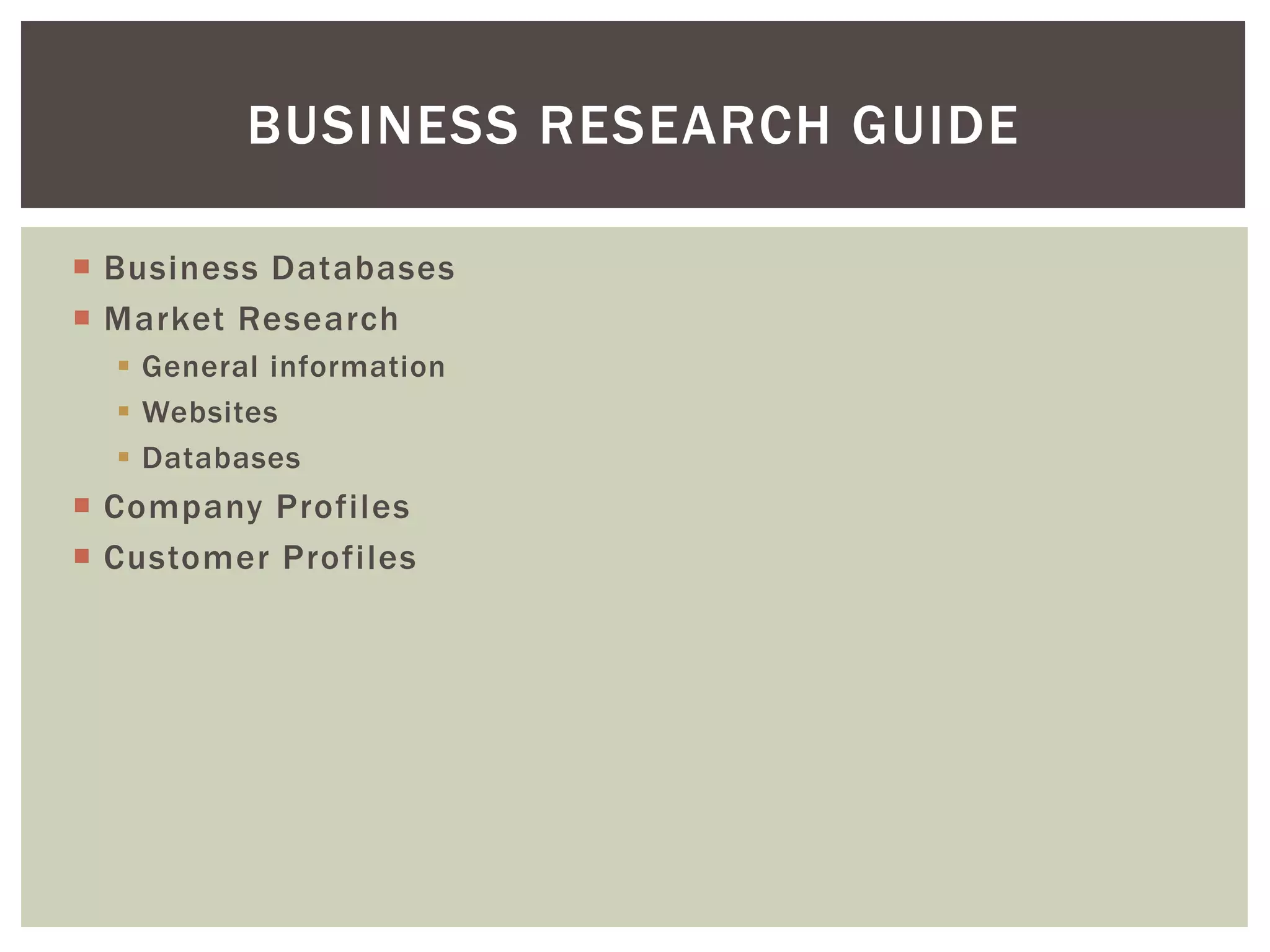 Market Research: The Basics | PPTX