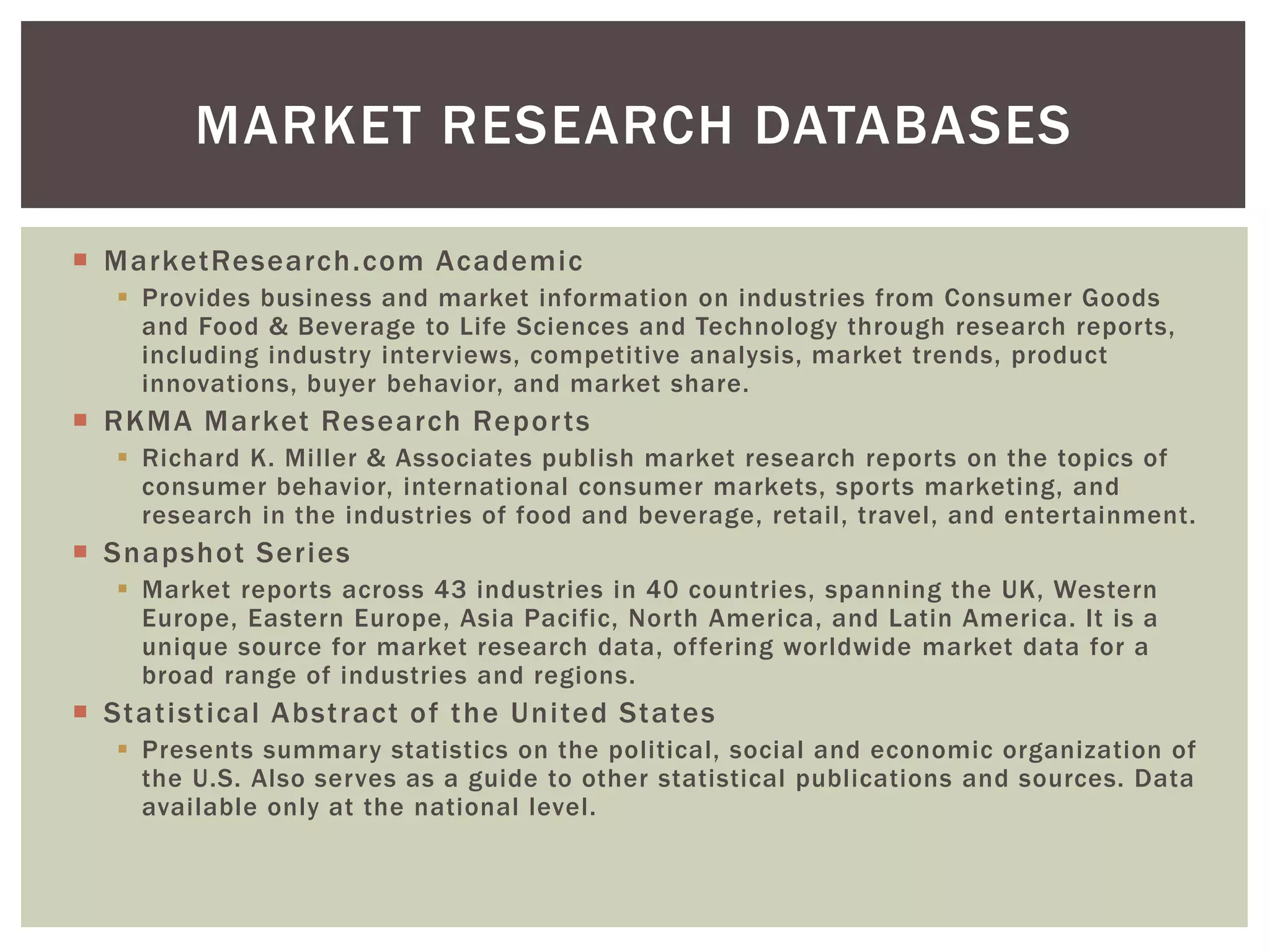 Market Research: The Basics | PPTX