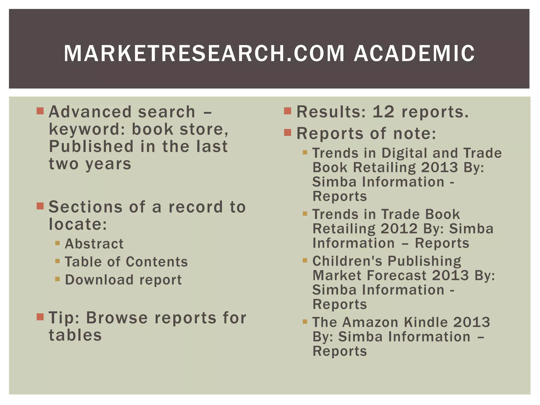 Market Research: The Basics | PPTX